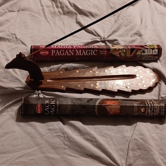 Hem | Other | Peacock Incense Stick Holder With Pagan Magic Black Magic ...